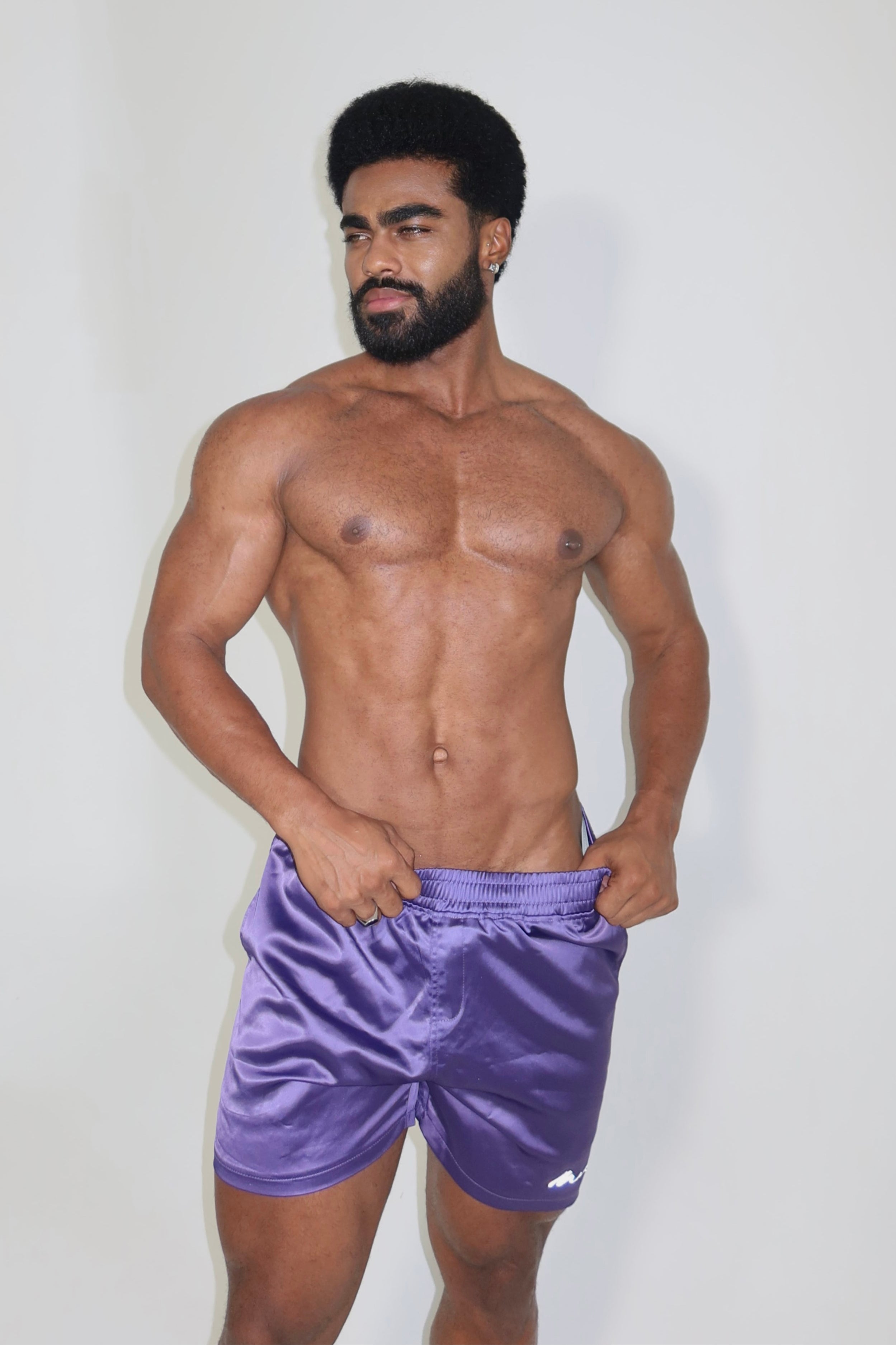 ShimmerFlex Active Shorts - Plum – JJ Malibu
